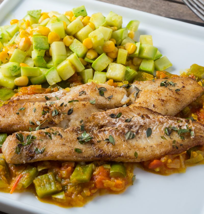 Linguado com Legumes - Coisas de Vó